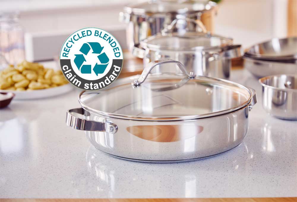 Stainless steel pans without coating Sustainable recycling ...