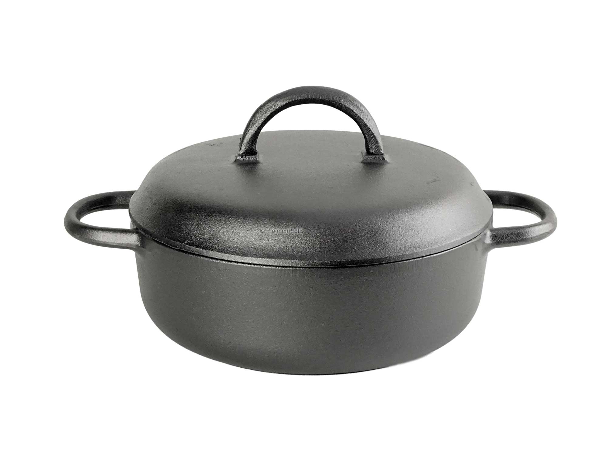 Gusseisen Bräter-Topf 3 Liter vor-eingebrannt – pfannenprofis.com