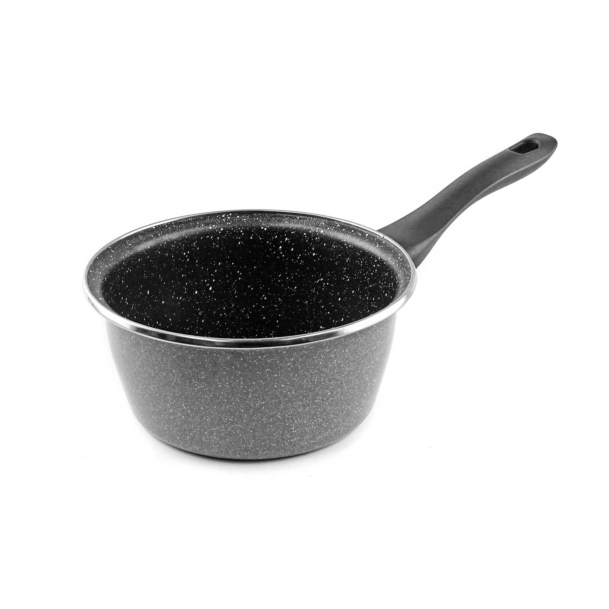 Saucepan 16 cm pot with long handle energy-saving steel enamel non ...