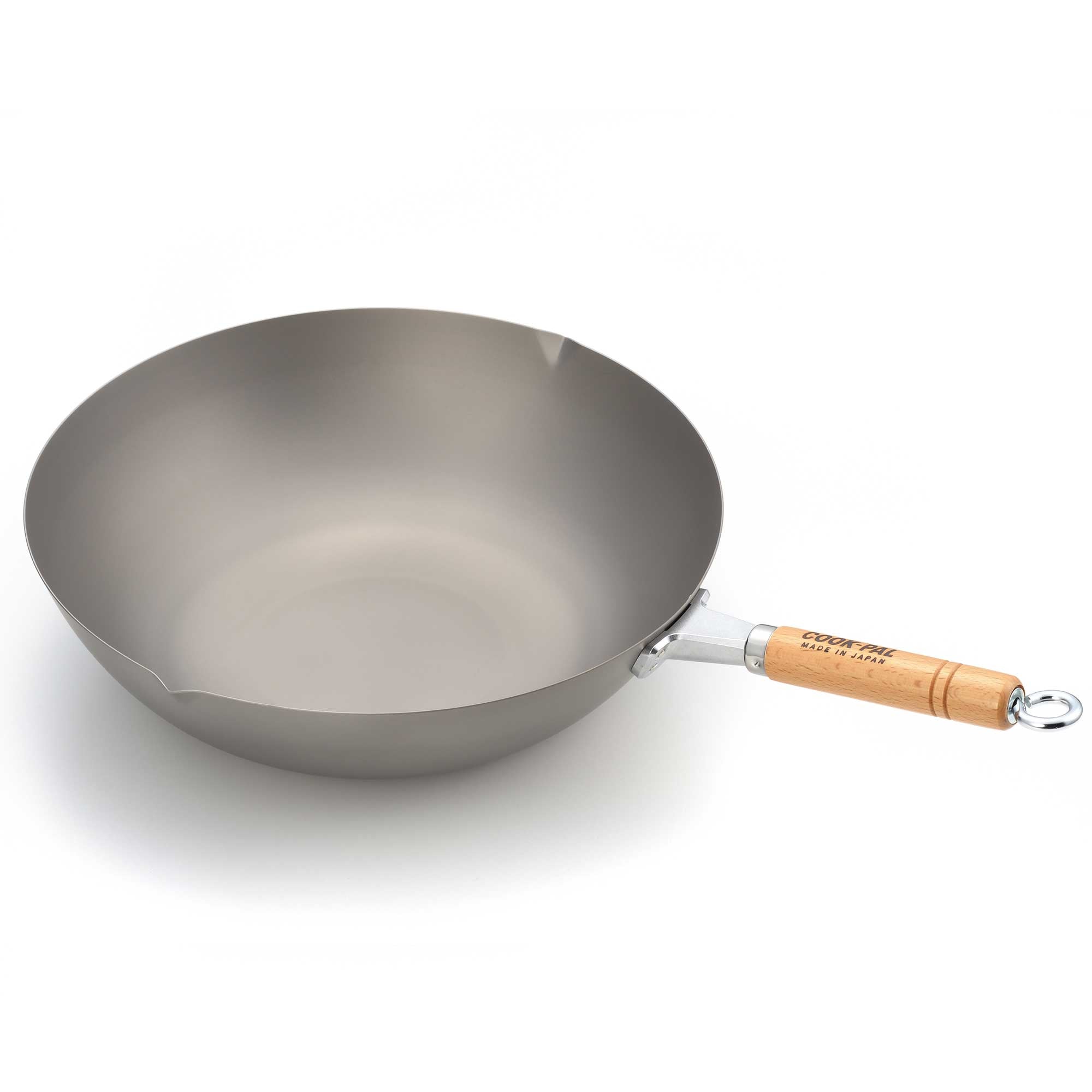 Großer Titan-Wok aus Japan ultraleicht, rostfrei, ohne Beschichtung ...